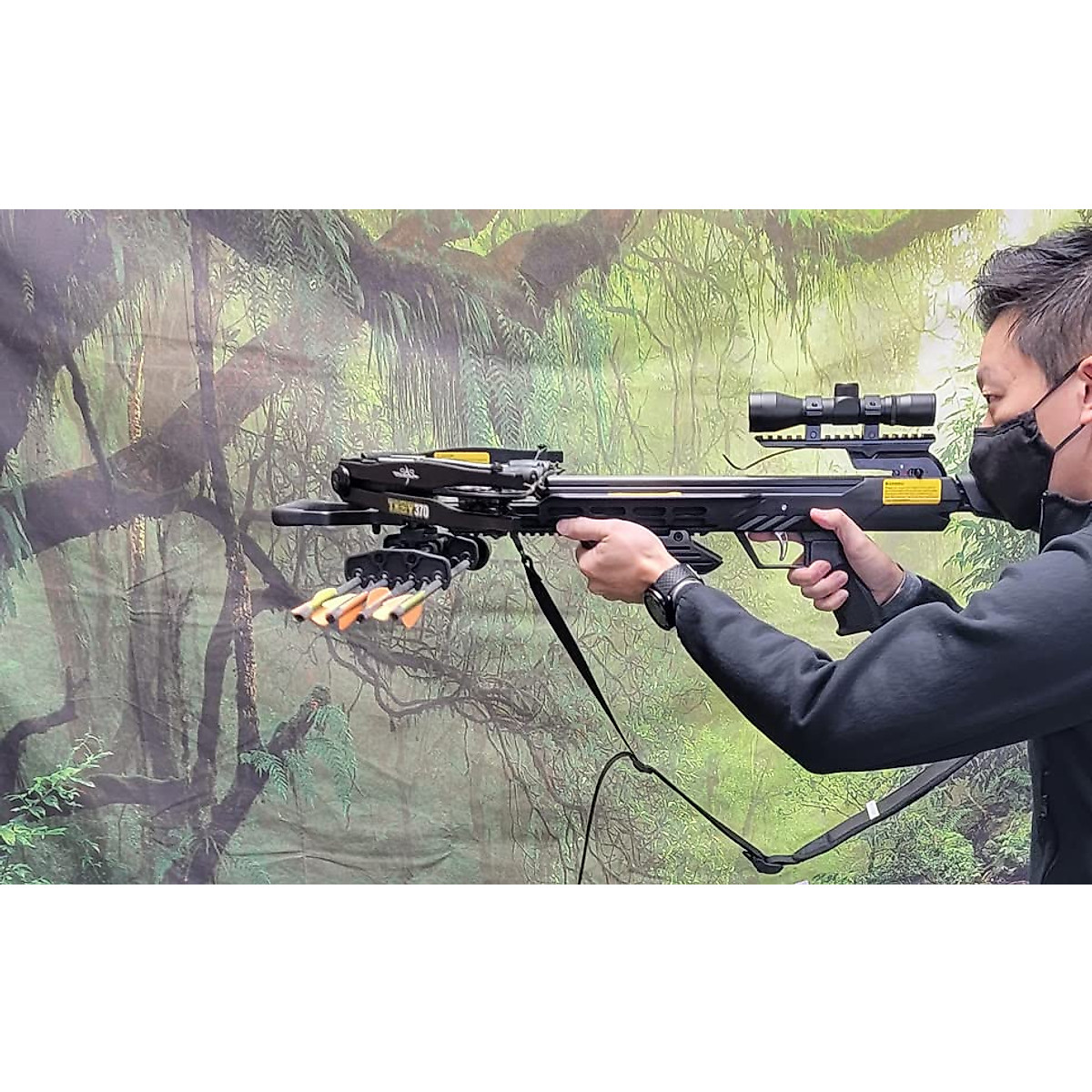 Southland Archery Supply Hunting Crossbow Light Weight Steel Body 4-Arrow Quick Release Quiver - Black