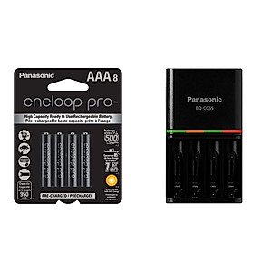 Eneloop Panasonic pro AAA Batteries (8-Pack) and Advanced pro 4 Hour Quick Charger