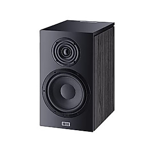 HECO Aurora 300 Bookshelf Speaker Pair 2 Way, 6.5" Monitors in Ebony