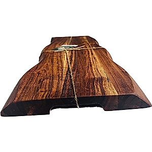 Mountain Woods Brown Hand Crafted Live Edge Acacia Cutting Board/Serving Tray | Cheese Board | Chopping board | Charcuterie board | Butcher Block - 27" x 9" x 0.75"