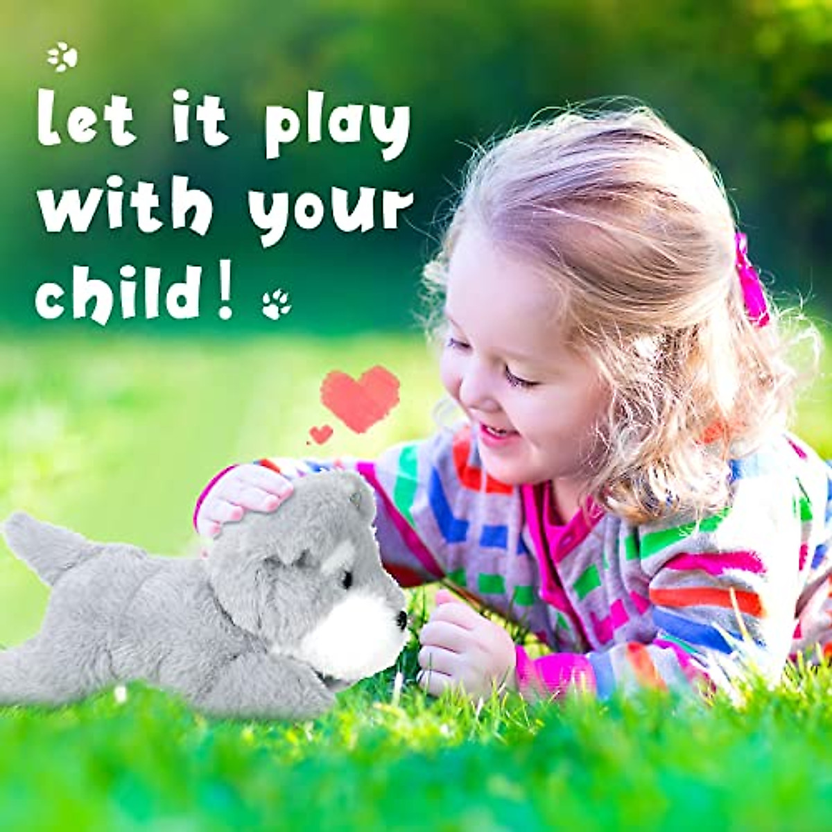 Skylety 3 Pcs 7.87 Inches Dog Stuffed Animal Plush Dog Soft Plush Dog Pillow Toy Fluffy Puppy Set for Christmas Girls Baby Kids Dog Party Favor Birthday Home Decor(Mountain Dog, Schnauzer, Labrador)