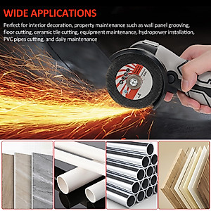 Angle Grinder, Weytoll 7000RPM Cordless Angle Grinder, Electric Grinding Tool, Mini Angle Grinder with 2Pcs 16.8V 2000mAh Battery and Grinding Disc for Cutting Polished Brick Wood Stone Steel