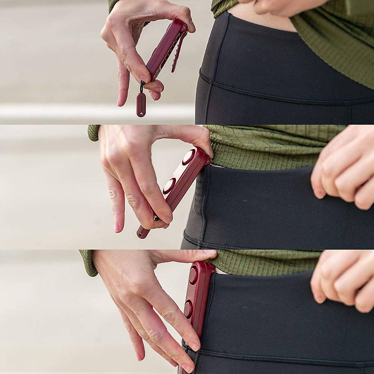 Nathan Personal Alarm Ripcord. SafeRun Siren in Case of Emergency 120DB. Security Clip for Running, Waking, Hiking, Biking and More. Very Loud, Easy to use, Fast.