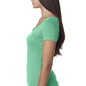 Next Level Ladies' Triblend Scoop L HEATHER WHITE