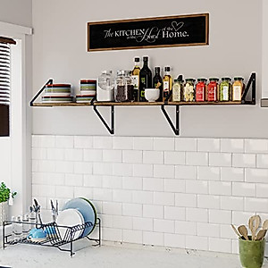 brightmaison BGT Mino Floating Shelves, 17"x8" Bookshelf for Living Room Decor Wall Shelves Bedroom Decor Kitchen Organization Bathroom Shelves Set of 3, Burnt Finish