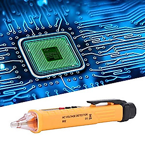 Voltage Test Pen, 802 High Accuracy Test Pencil Electric Voltage Detector Tester Pen 48-1000V/12-1000V electrical test equipment Voltage Test Pen (yellow)