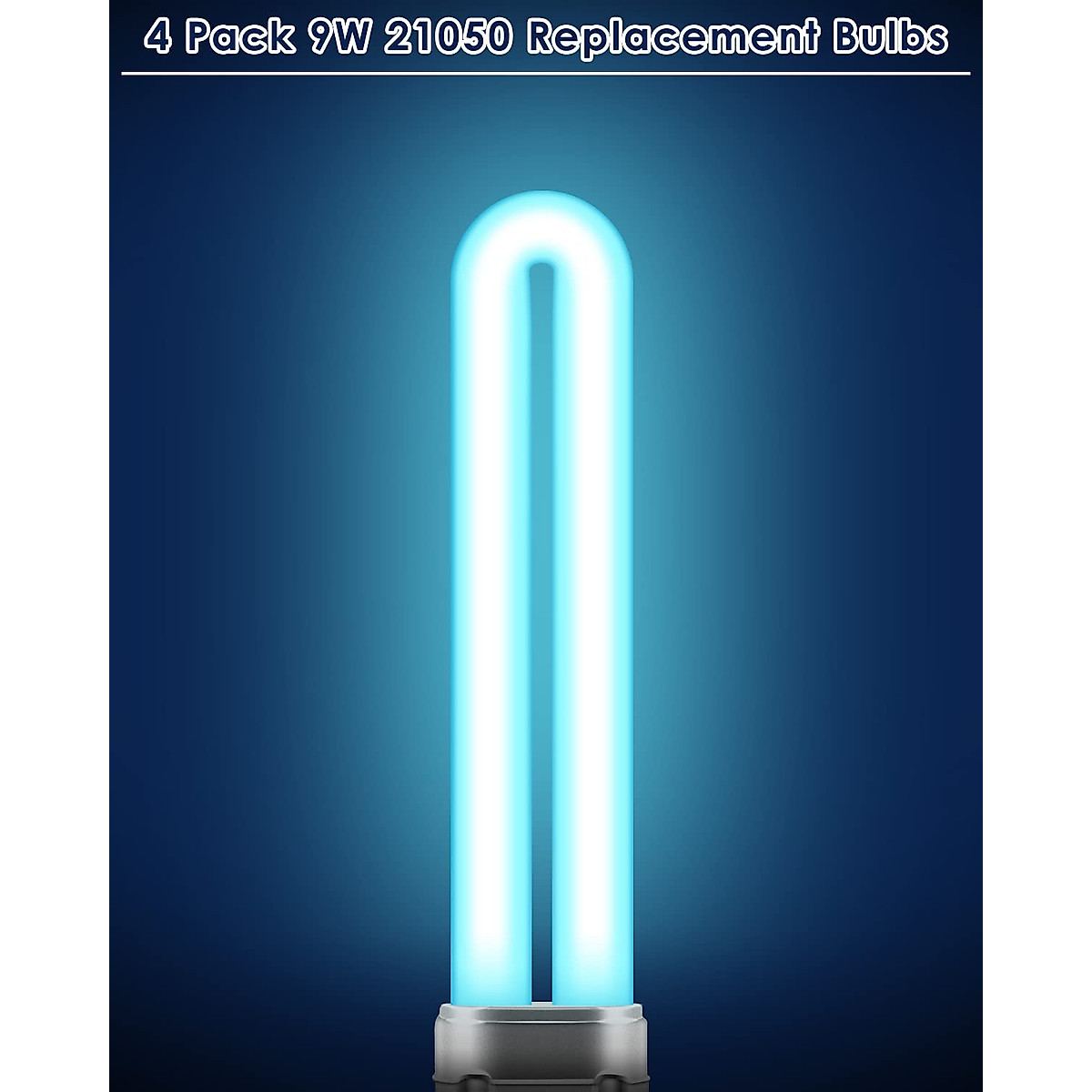 PACETAP 9W Bulbs 21050 Replacement for DynaTrap Models DT3009, DT3019 and DT3039, U Shape Replacement Bulbs Light for DynaTrap (4 Pack)