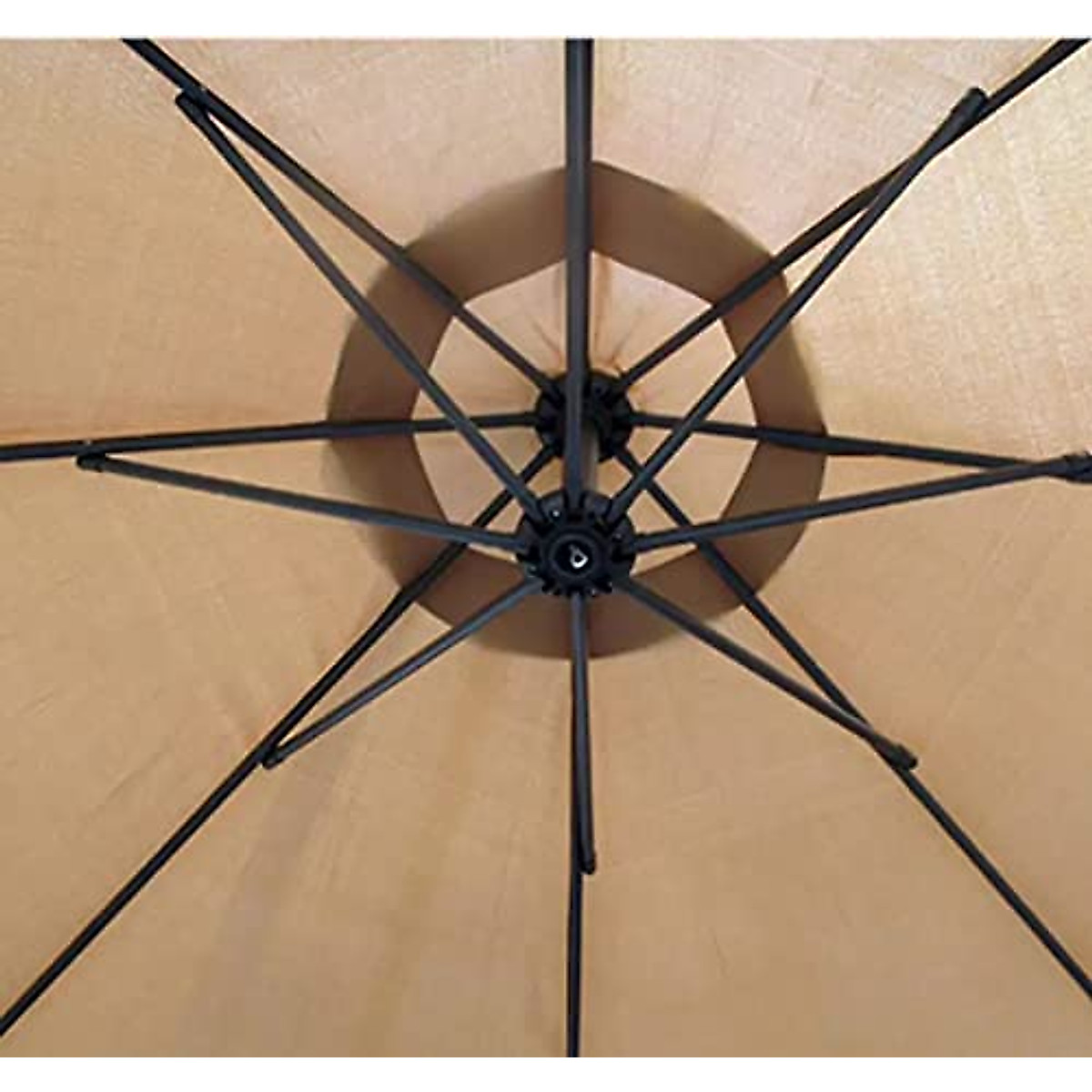 FAJOME 10FT 8 Ribs Patio Umbrella Replacement Canopy, Replacement Parasol Cover With Patio Umbrella Cover For Cantilever Hang Patio Umbrella (Canopy Only) (Color : Light brown)