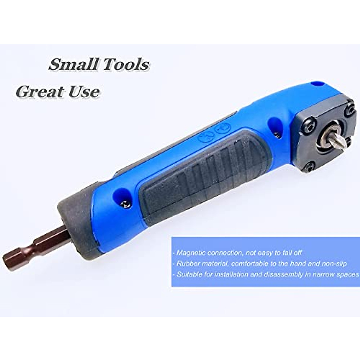 Qjin Right Angle Drill Adapter 1/4 Inch 90 Degree Angle Drill Attachment