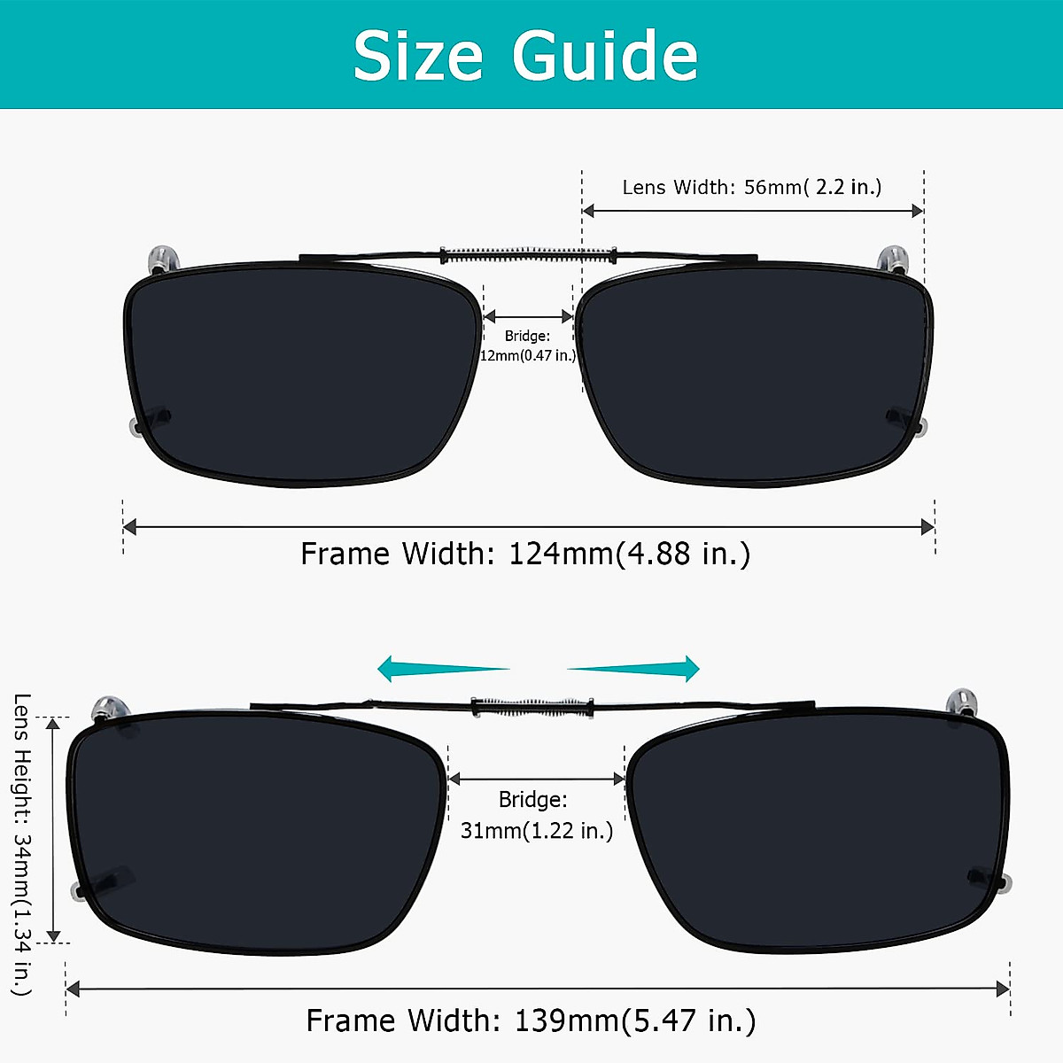 Clip on Sunglasses Polarized Lens