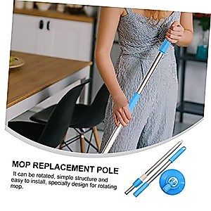 HOMOCONO Mop Pole Mop Floor Mop Rod Mop Handle Commercial Mop Refill Mop Stick Replacement Telescopic Broom Rotating Handle Mop Squeegee Broom Velda Mob Mops Tool Blue Plastic
