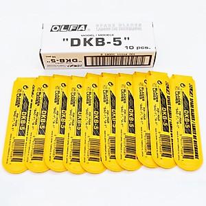 OLFA DKB-5 30-degree sharp angle art blade wallpaper/car film blade 50 pieces, Made in Japan, Silver