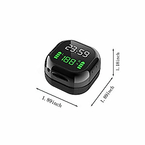 Nsxcdh Wireless Earbuds, Bluetooth Headphones in Ear Light-Weight Built-in Microphone LED Display Earbuds with Wireless Charging Case for Sports Work(Black,Wine,Blue)