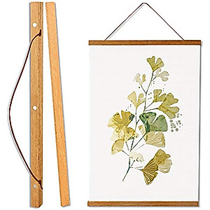 WITCOLOR Magnetic Poster Hanger Frame, Teak Magnet Poster Frame for Kids Paintings, Photos, Maps, Scrolls, Picture, Canvas Works and Art Prints