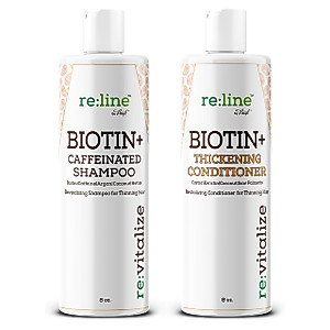 Biotin DHT Blocker Shampoo and Conditioner - Hair Growth Formula for Men and Women with Caffeine for Volume and Thickening Fine Hair