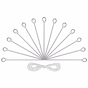 Ram-Pro Poultry Lacing Kit - Roasting Supplies Stainless Steel Food Skewers Grill Delicious Kebab Sticks, Durable Meat Rolls Steel pin for Kitchen & Dinning (2 Pack)