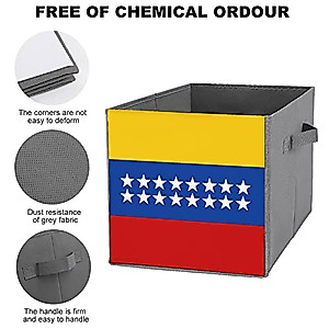 Flag of Gran Colombia Collapsible Storage Bins Basics Folding Fabric Storage Cubes Organizer Boxes with Handles