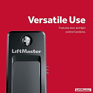 LiftMaster 883LMW Wall-Mounted Wired Push Garage Door Opener and Doorbell Button with Light Button