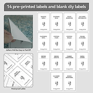 XMBecc 3 Pack Laundry Room Organization Storage Containers Laundry Pod Containers and Dryer Sheet Holder with Lids and Labels for Powder, Detergent, Scent Booster