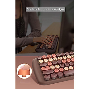 Mechanical Keyboard Wired 84 Keys Gaming Keyboard Mixed Color Retro Round Keycaps Keyboard for PC Gamer/Office/Home ​Computer (Color: Chocolate/Cherry Blossom Pink) (Color : Chocolate)