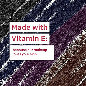 Almay Eyeliner Pencil, Hypoallergenic, Cruelty Free, Oil Free-Fragrance Free, Ophthalmologist Tested, Long Wearing and Water Resistant, with Built in Sharpener, 205 Black, 0.01 oz