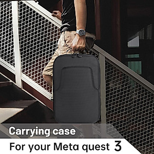 Akaigu Hard Travel Case Storage Case for Oculus Quest 3 All-in-one VR Gaming Headset and Controllers Accessories Carrying Bag (Black)