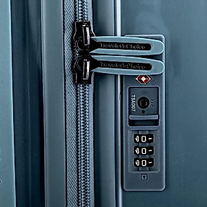 Traveler's Choice Ultimax II 26" Medium Trunk Spinner Luggage, Tie Down Straps, Teal, Checked Inch