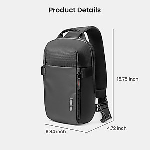 tomtoc 14-inch Compact EDC Sling Bag, Minimalist Chest Shoulder Backpack Crossbody Bag for up to 14-inch MacBook Pro M1/M2 A2779 A2442, Water-resistant, Lightweight Daypack for Travel, Work, Sport