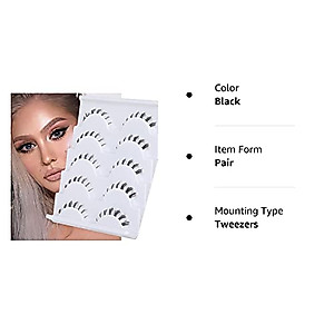 Lower Lashes 5 Pairs Clear Band Bottom Lashes False Eyelashes Natural Look Demi Wispies lashes Strip Eye Lashes Under Lashes Extensions Soft Handmade Fake Lashes Pack by Zenotti