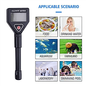 Digital Tester Portable Salinity Meter Salinometer Halometer Salt Gauge Salty Brine Seawater Food Salinity Tester Salt Concentration