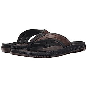 Dr. Scholl's Shoes Men's Donnar Flip Flop, Brown/Black, 11 M US
