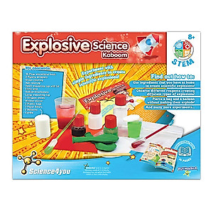 PlayMonster Science4you — Kaboom-Explosive Science — 14 Explosive Experiments About Chemistry — Fun, Education Activity — for Kids Ages 8+