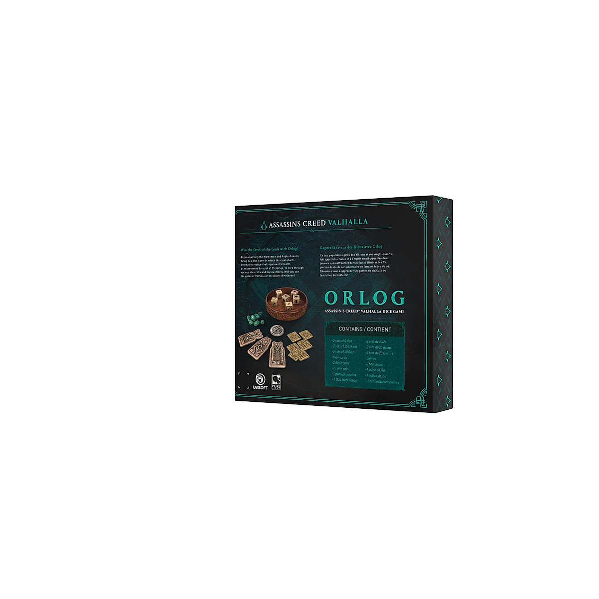 Orlog - Board Game for 2 Players - Assassin's Creed Valhalla Dice Game - French/English