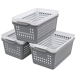 Vcansay Small Plastic Storage Basket, 6 Packs