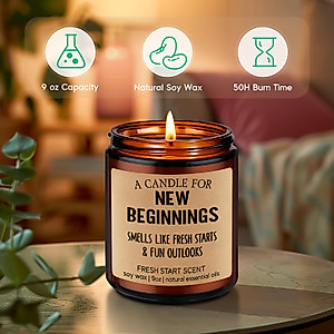 GSPY Candles, New Beginnings Gifts for Women, Men - New Job Gifts, Divorce Gifts, Breakup Gifts, New Year Gifts - Funny New Home, Congratulations, Going Away, Christmas, New Relationship Gifts