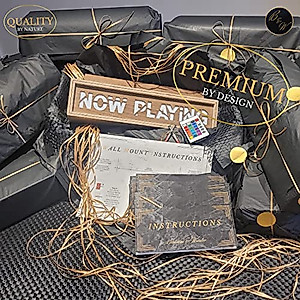 Bertram & Wooster Now Playing Vinyl Record Stand - Natural American Walnut Display | Handcrafted | Holds Vinyl, DVDs, CDs | Wall Mount | Record Player Turntable Accessories | Now Playing Record Holder