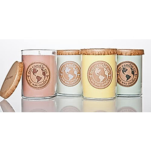 Eco Candle Co. Recycled Candle, Naked, 18 oz. Double Wick - Unscented - 100% Soy Wax, No Lead, Kraft Paper Label & Lid, Hand Poured, Phthalate Free, Midwest Grown Soybeans, All Natural Wicks