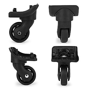 Luggage Wheels Replacement Kit, Spinner 360 Degree Wheel for Travel, Suitcase Plastic Repair Wheel Set, Mute Casters Pack of 2