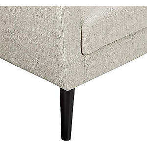 Christopher Knight Home Sienna Mid-Century Modern Fabric Club Chair, Beige 29.5D x 31.1W x 34.5H Inch