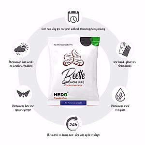 HEDO Beetle Lure Pack of 10| Pheromone Lure for Rhinoceros Beetle (oryctes Rhinoceros) for Coconut & Palm Tree