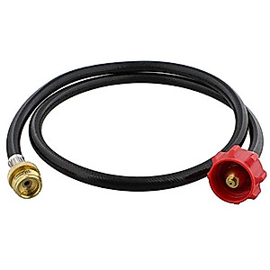 BISupply Propane Hose 1 lb Converter Adapter, 16.4oz to 20lbs Converter - Tank Bottle Line Adapter, Converting Hoses 4ft