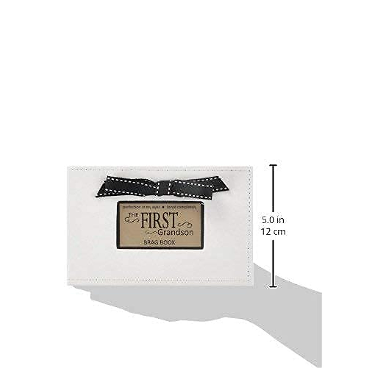 The Grandparent Gift Co. First Grandson Brag Book - Faux Suede Photo Album for New Grandparents