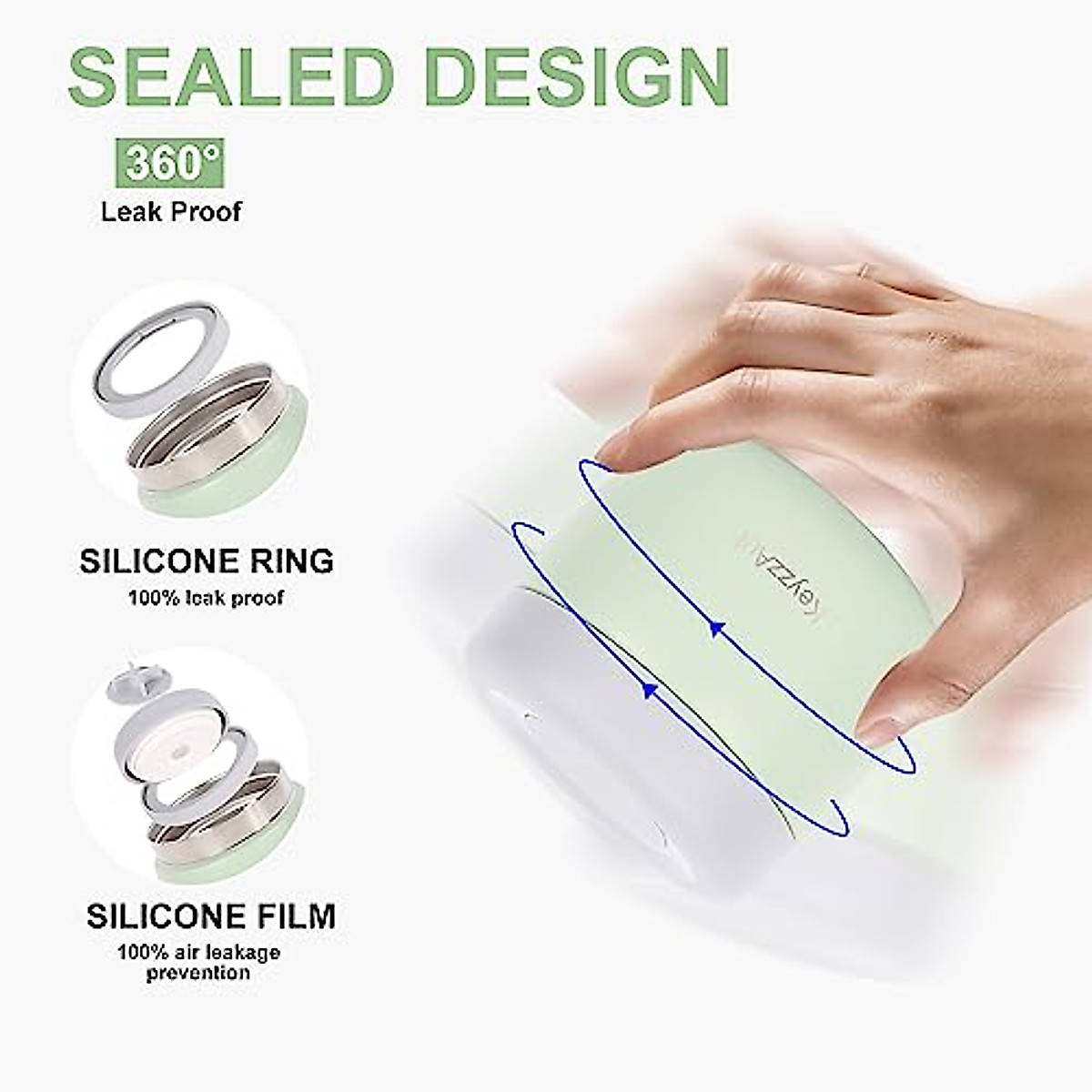 KeyzzAut 9oz Soup Thermos for Hot Food Wide Mouth Vacuum Insulated Food Jar 304 Stainless Steel Lunch Storage Dishwasher Safety Food Soup Container for School, Office, Outdoor (Green)