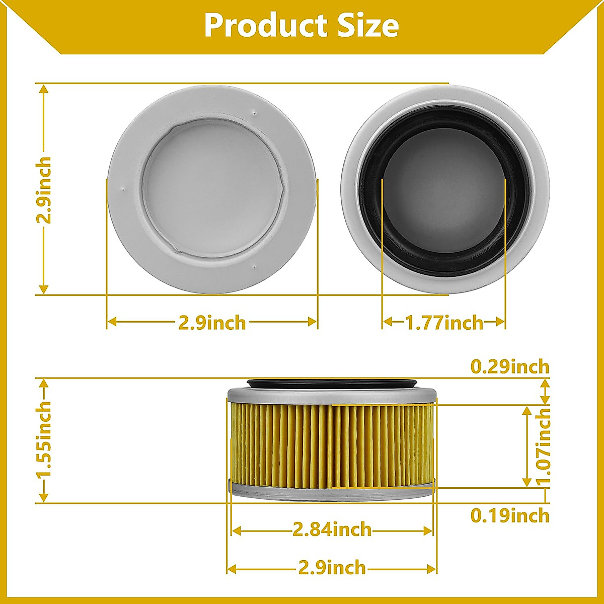 LEFITPA 2 Pack Replacement 4203 141 0300 4201 140 1805 Air Filter for Stihl BR320 BR400 Back Pack Blower Models