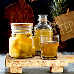 Wood Pedestal Stand Riser Wood Footed Tray for Bathroom Home Kitchen Wooden Soap Holder for Bottles Plant Makeup Tissues Candles Guest Jewelry Soap(Elegant Color, 1.57 x 6 x 11 Inch)