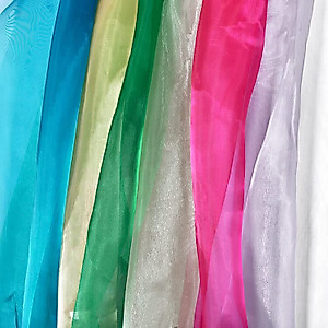 VDS Brunt Orange Organza Fabric, 5 Yards Continuous Long x 45” Wide, Iridescent Crystal Sheer Shiny Organza Tulle Wedding Fall Thanksgiving Christmas DIY Crafts Home Xmas Party Decorations