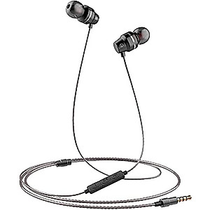 Earphones Wired with Microphone, Metal in-Ear Earbuds with Volume Control, High Bass Stereo Sound Headphones Headsets, Noise Isolation Ear Buds for Smartphone Tablet MP3 Samsung 3.5mm Audio Devices