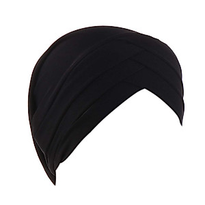 Fxhixiy Hijab Chemo Cancer Beanies Turbans Hats Cap Twisted Hair Cover Headwrap Turban Headwear for Women (Gray)