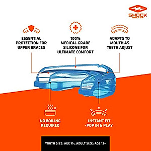 Shock Doctor Braces Strapped Mouth Guard, Youth