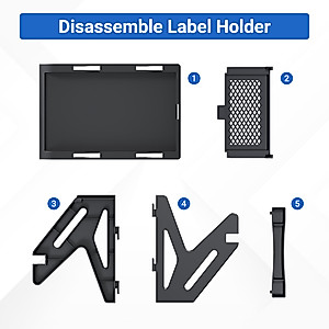 AOBIO Label Holder, Compatible with Rolls and Fan-Fold Labels, Label Holder for Desktop Shipping Label Printer (Black)